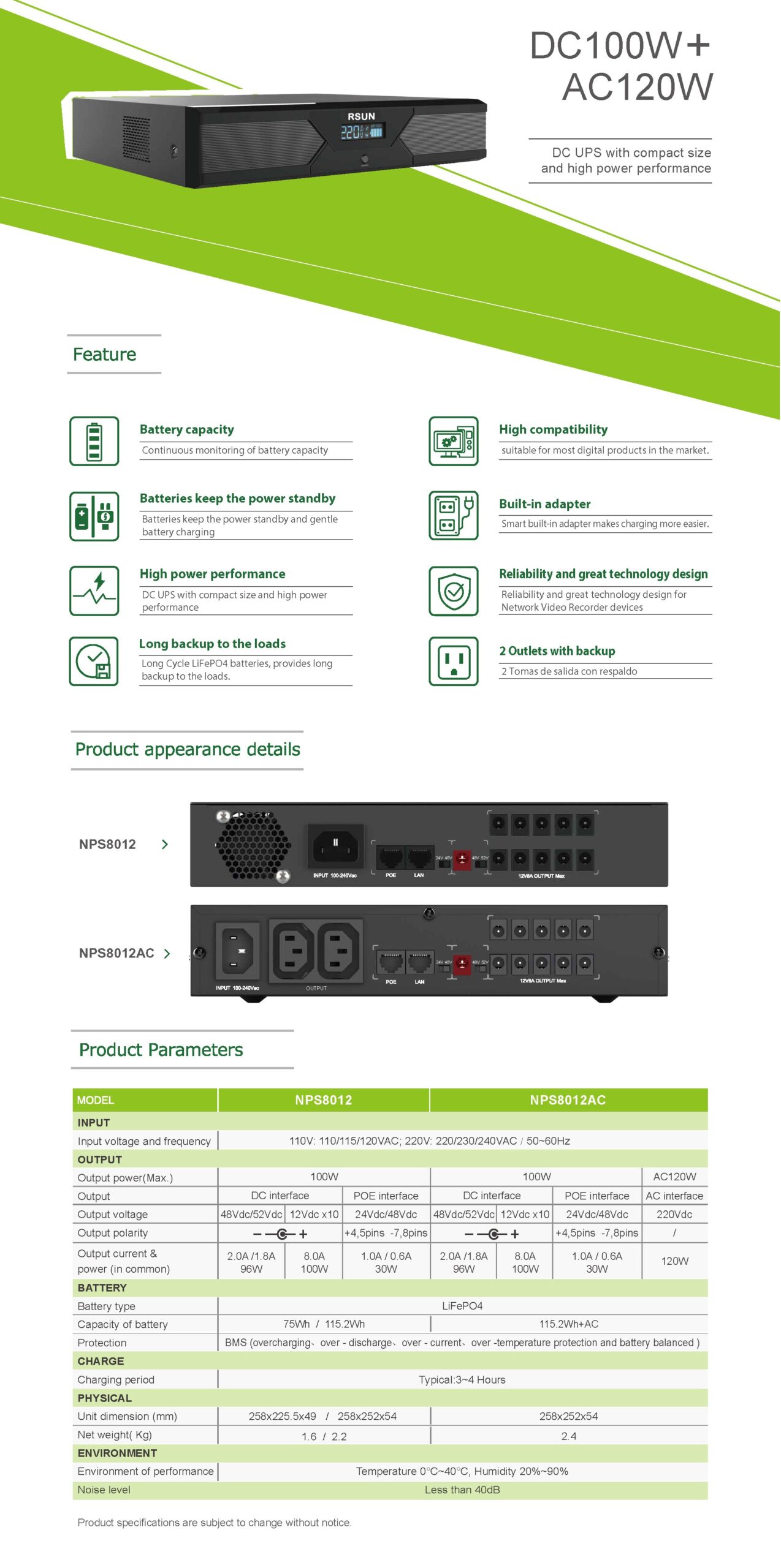 Mini DC UPS 100W Security Never Shuts Down - Rsun Power Technology Co.,Ltd.